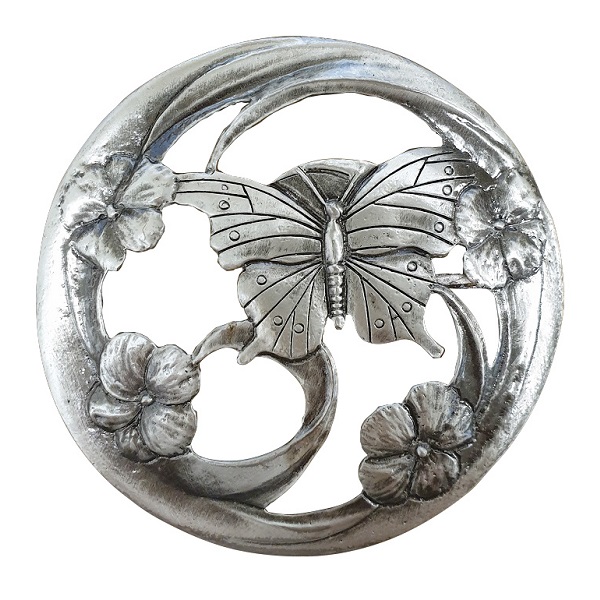 Butterfly Pewter Lid for Woodturning Projects - Craft Supplies